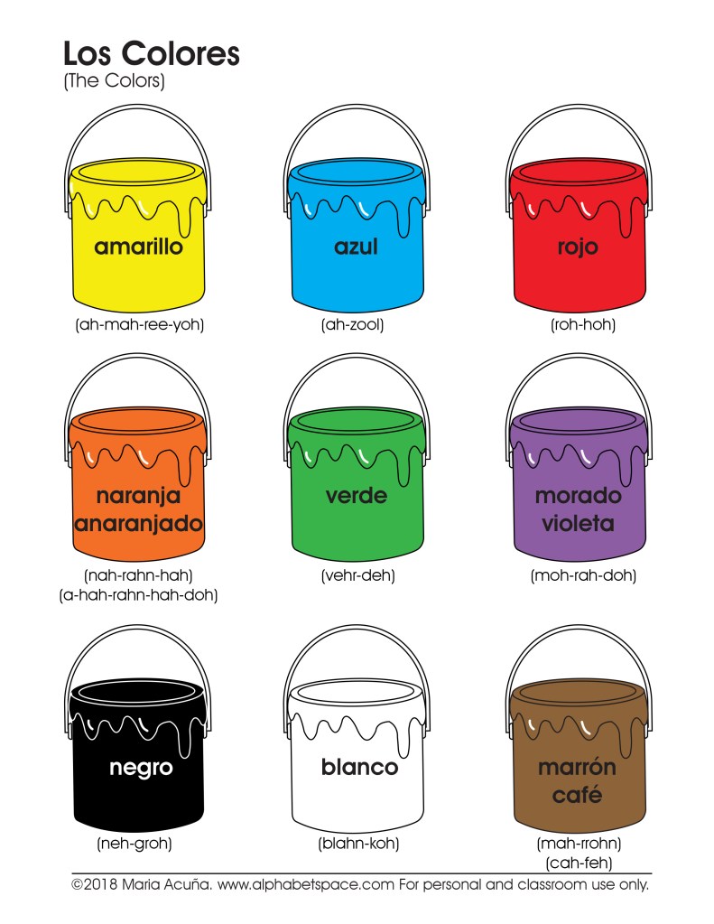 Los Colores / The Colors – Spanish Learning Resources