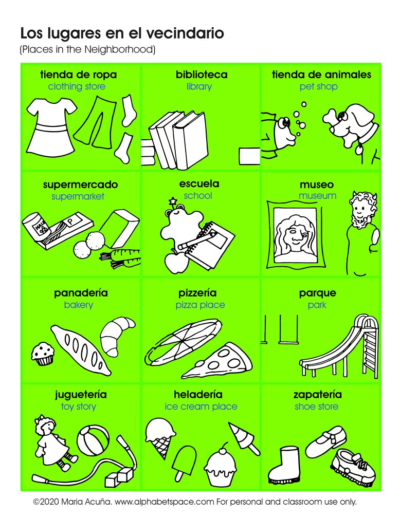 Lugares en el vecindario / Places in the Neighborhood – Spanish ...