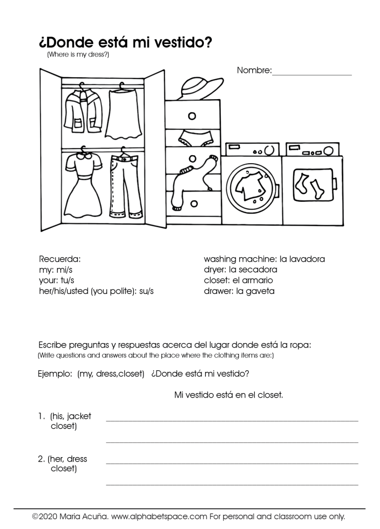 La Ropa / Clothing – Spanish Learning Resources