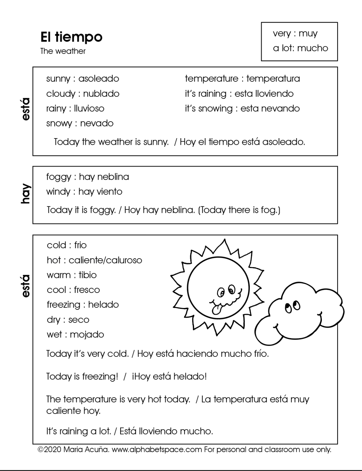 El Tiempo / The Weather – Spanish Learning Resources