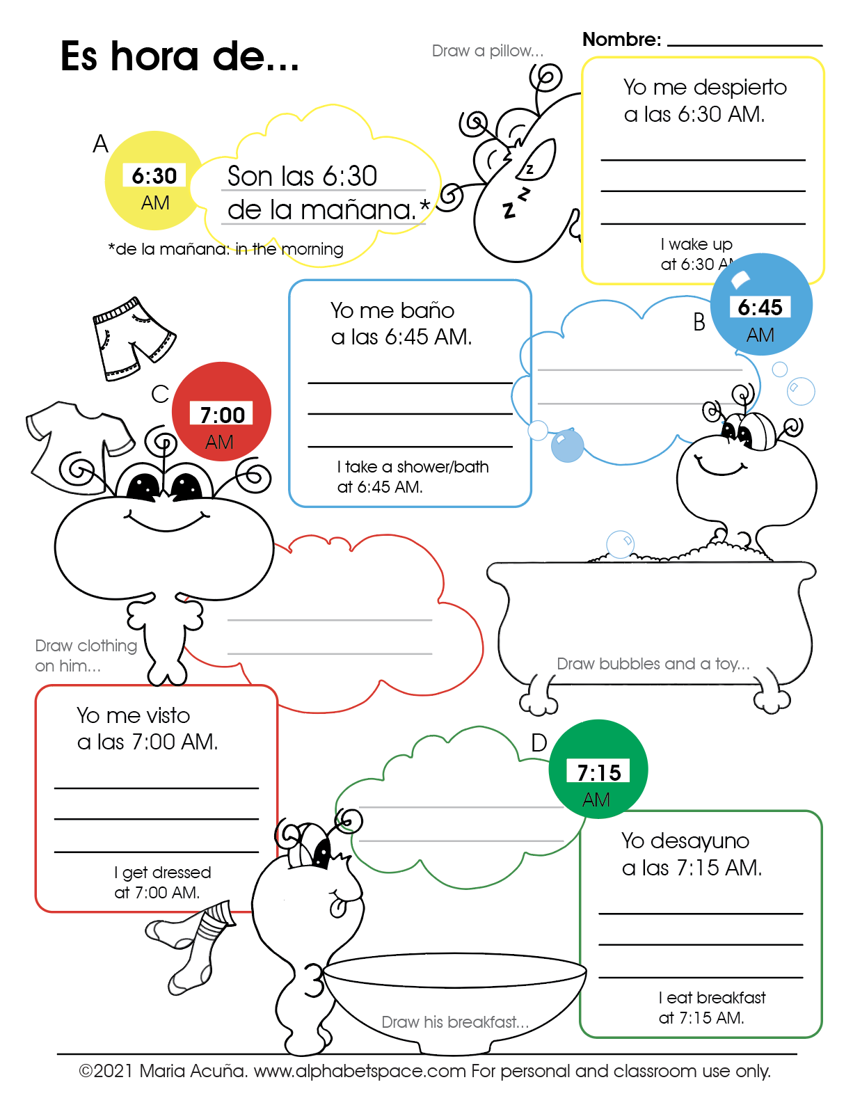 Speaking Spanish Adventures – Alphabet Space