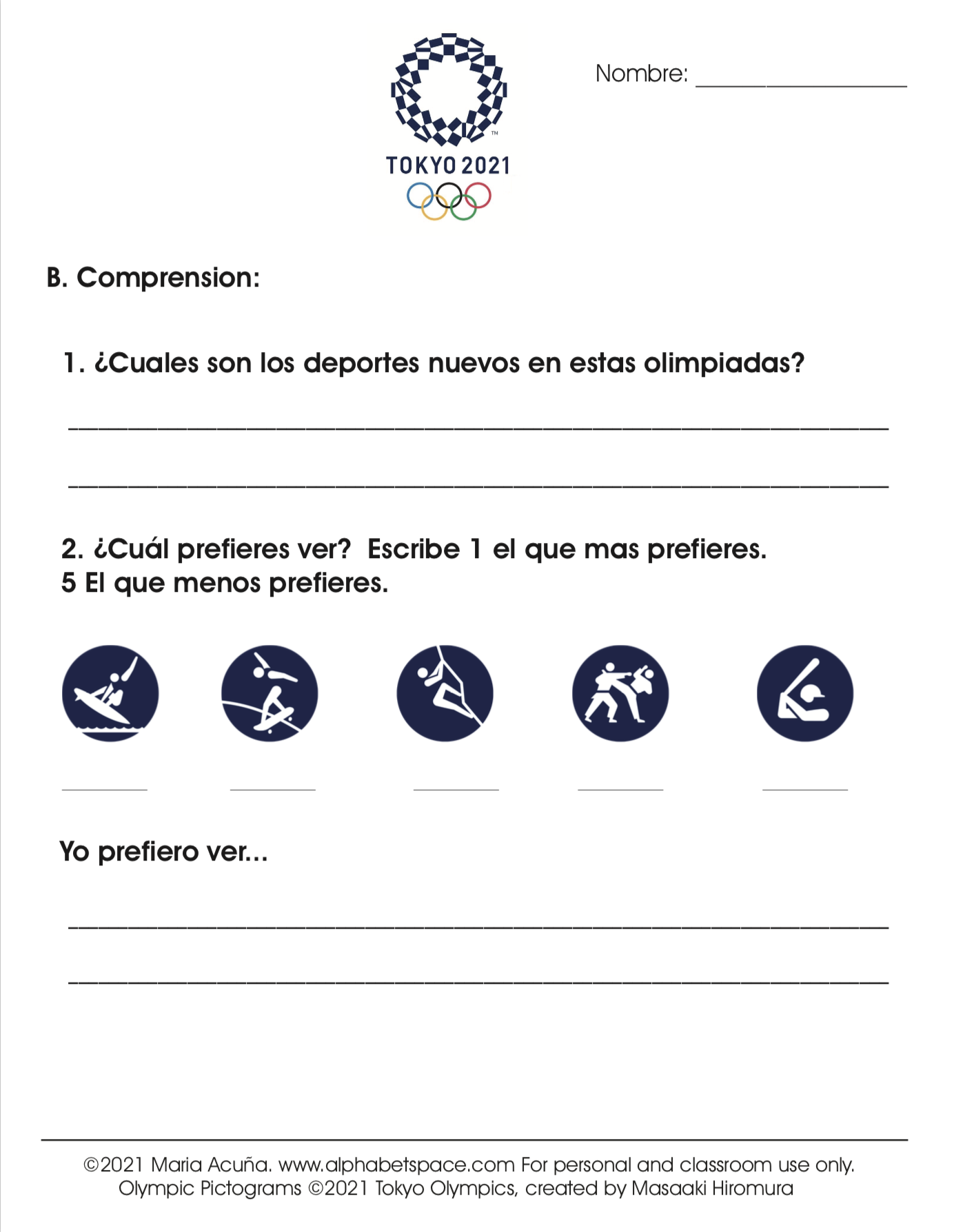 Sports / Deportes – Spanish Learning Resources