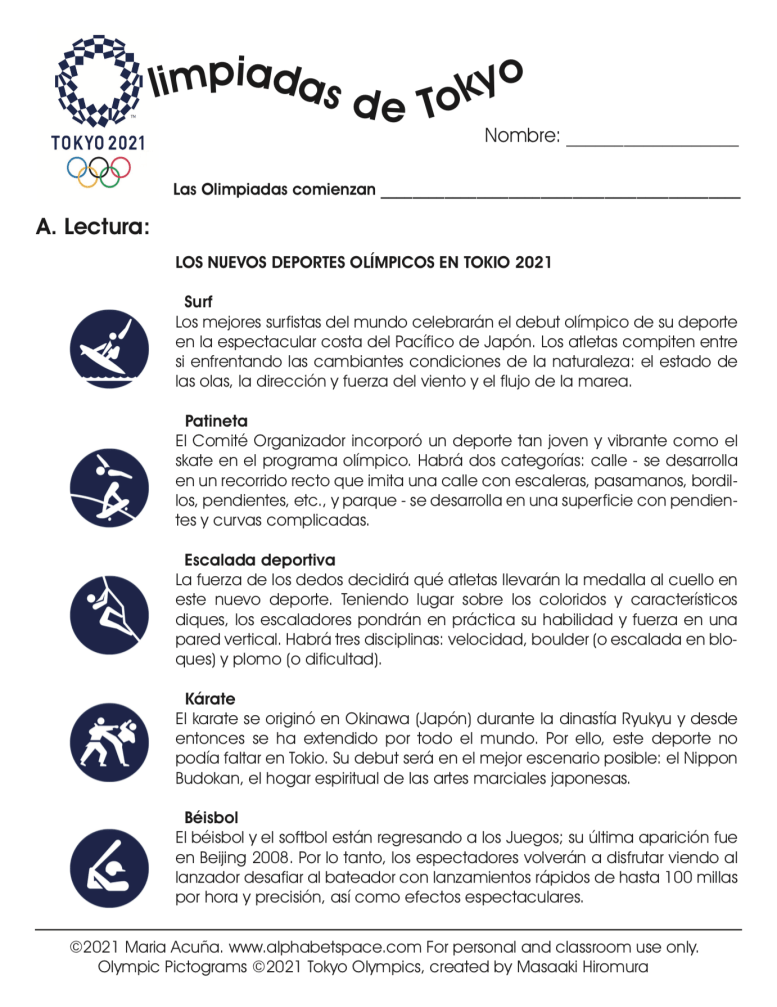 Sports / Deportes – Spanish Learning Resources