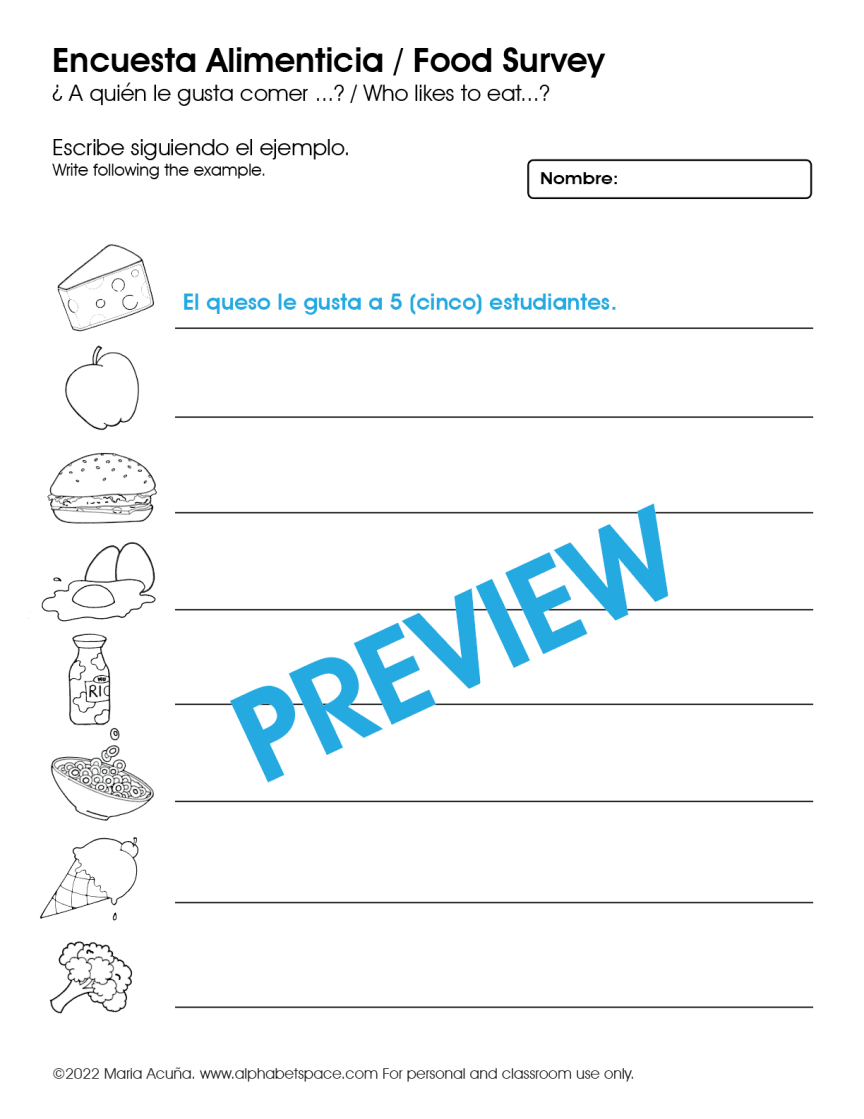 Verbo Gustar Worksheets K-3 – Spanish Learning Resources