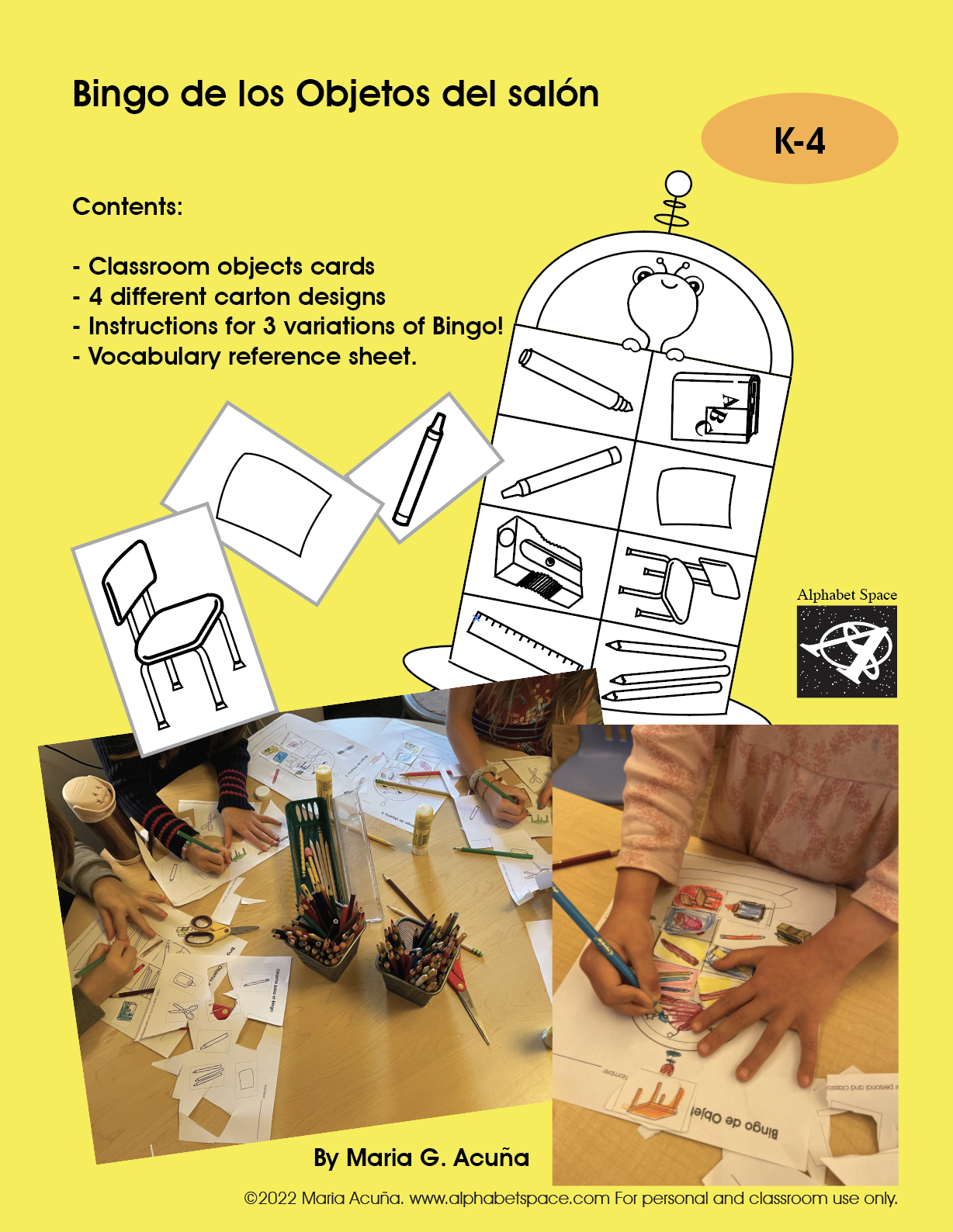 Los Objetos del Salón / Classroom Objects – Spanish Learning Resources