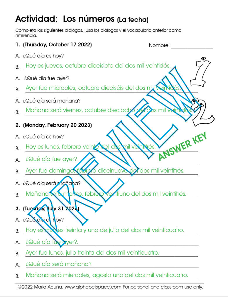 Number Related Phrases in Spanish – Spanish Learning Resources