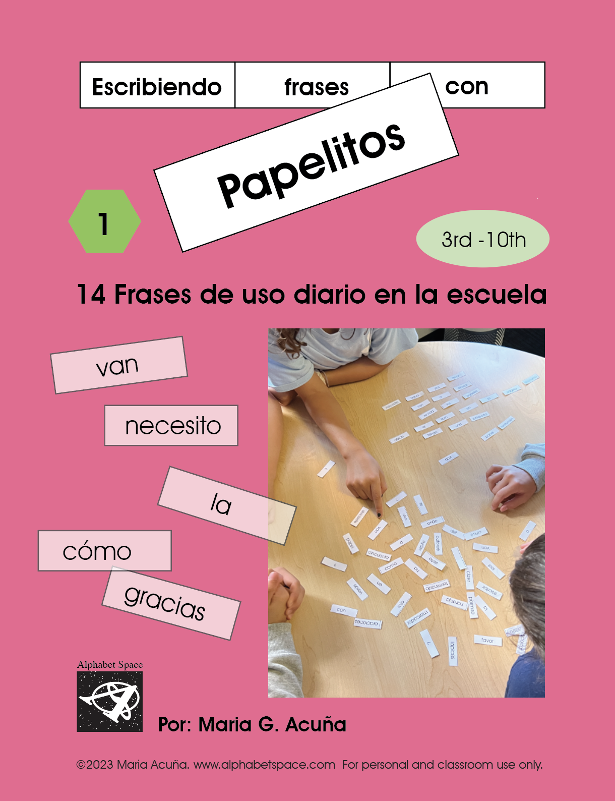 Spanish School Phrases – Alphabet Space
