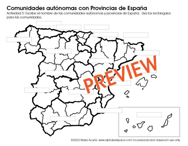 The Autonomous Communities of Spain / Las Comunidades Autónomas de ...