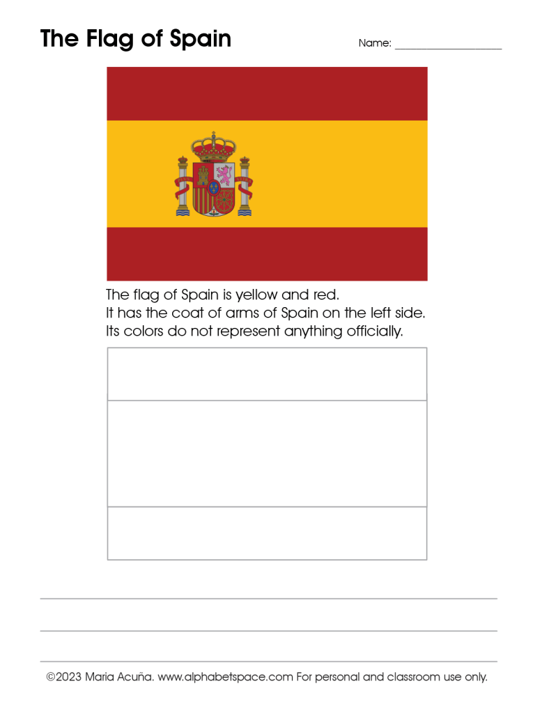 La Bandera de España / The Flag of Spain – Spanish & English (ESL) for ...