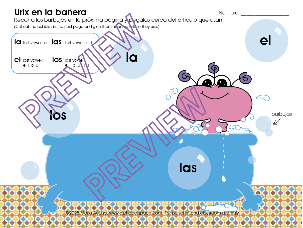 Los Artículos Definidos – Alphabet Space