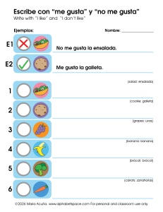 Me gusta, No me gusta – Alphabet Space